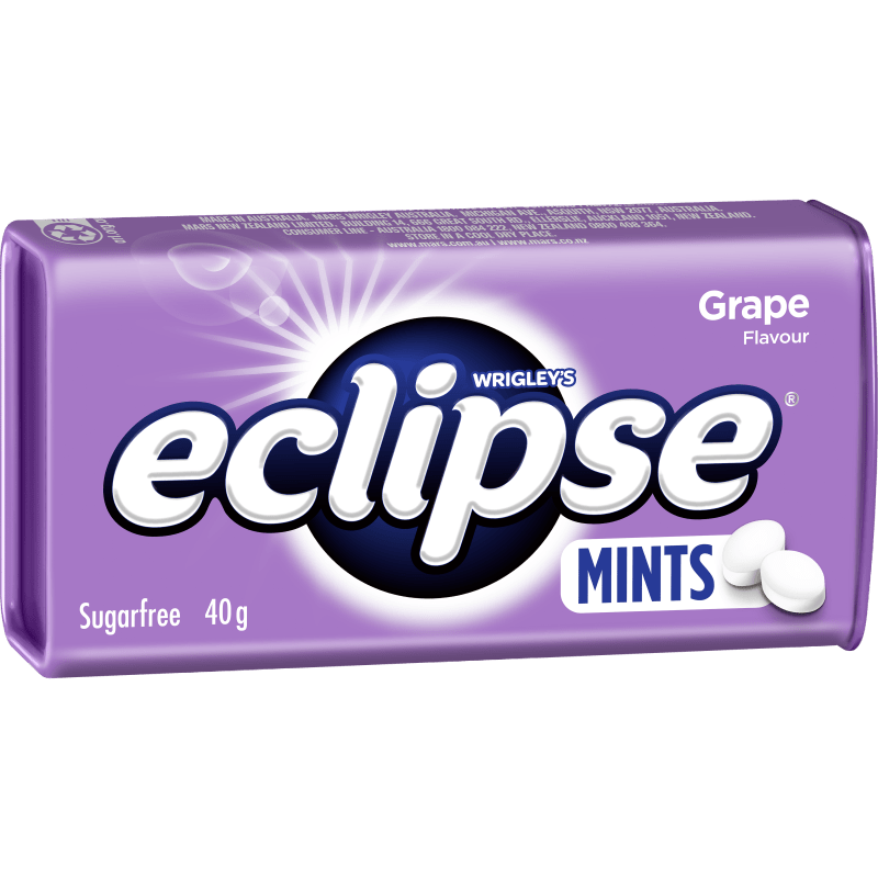 ECLIPSE GRAPE Flavoured Sugarfree Mints 40g